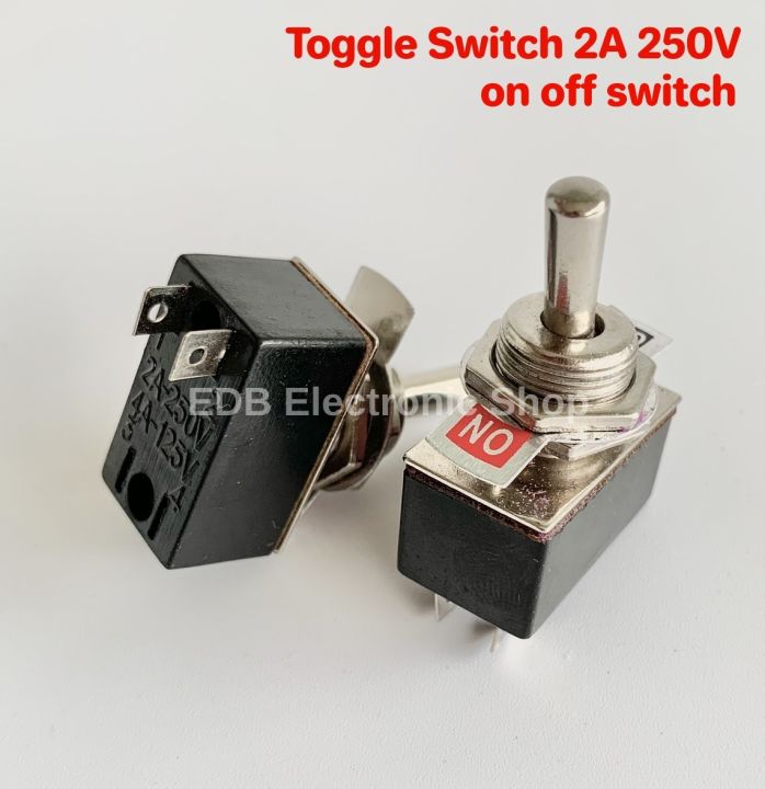 1Set Toggle Switch On Off 2 Pins SPST / 2A 250V / Toggle switch SPST ...