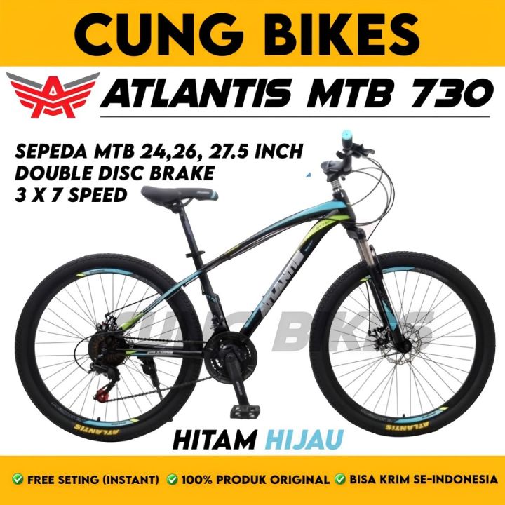 Sepeda Gunung MTB 24 26 dan 27,5 inch Atlantis 730 Diskbrake 21 speed ...