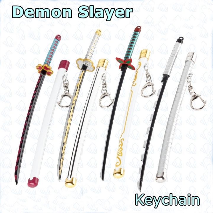 22CM Anime Demon Slayer Keychain Toy Sword cosplay Tanjirou Giyuu ...