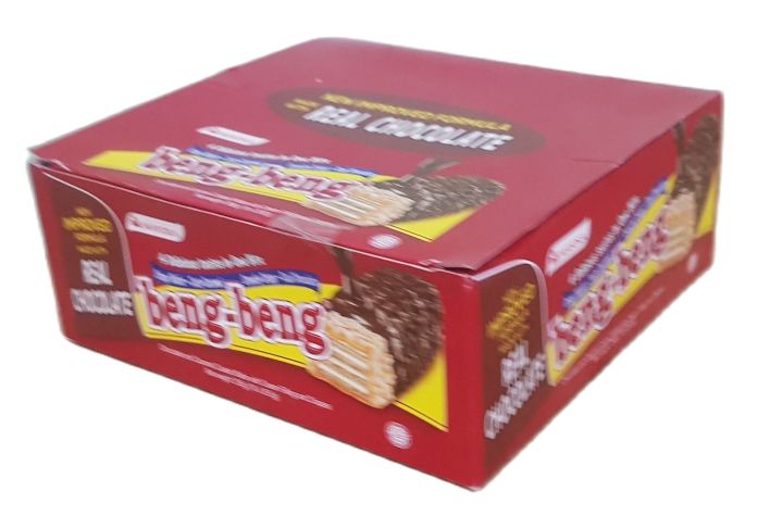 Mayora Brand BENG-BENG Real Chocolate and Caramel Coated Wafer (pack of ...