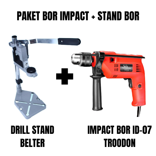 Paket Bor Impact 13mm dan Dudukan Bor Drill Stand | Lazada Indonesia