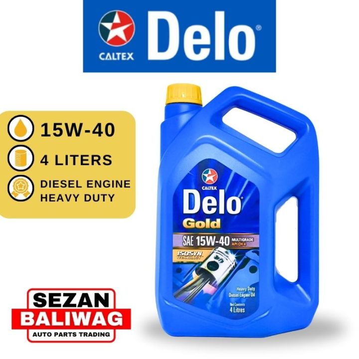 CALTEX DELO GOLD 15W-40 MULTIGRADE DIESEL ENGINE OIL 4 LITERS | Lazada PH