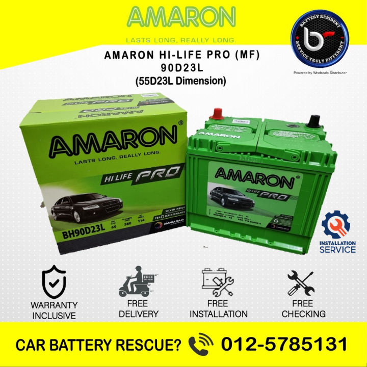 [ Installation Provided ] 90D23L | Amaron HiLife Pro | Car battery ...