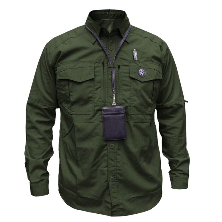 ZeronineTacticalWear-Kemeja MTAC Lengan Panjang Warna Hijau Bahan ...