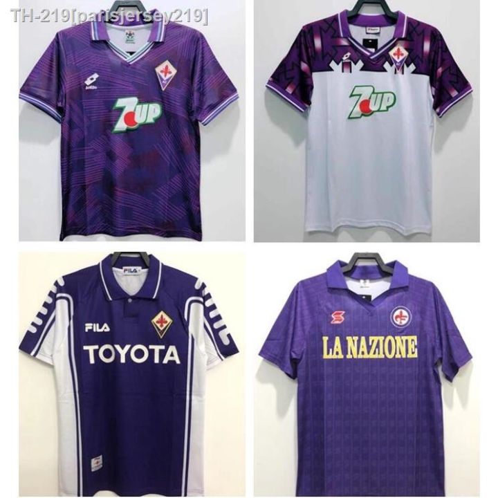 Football kit 92-93 Fiorentina Home Away Retro Soccer Jersey Football ...