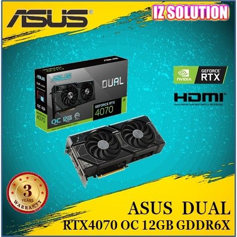 ASUS Dual GeForce RTX™ 4070 OC Edition 12GB GDDR6X Graphics Card | Lazada