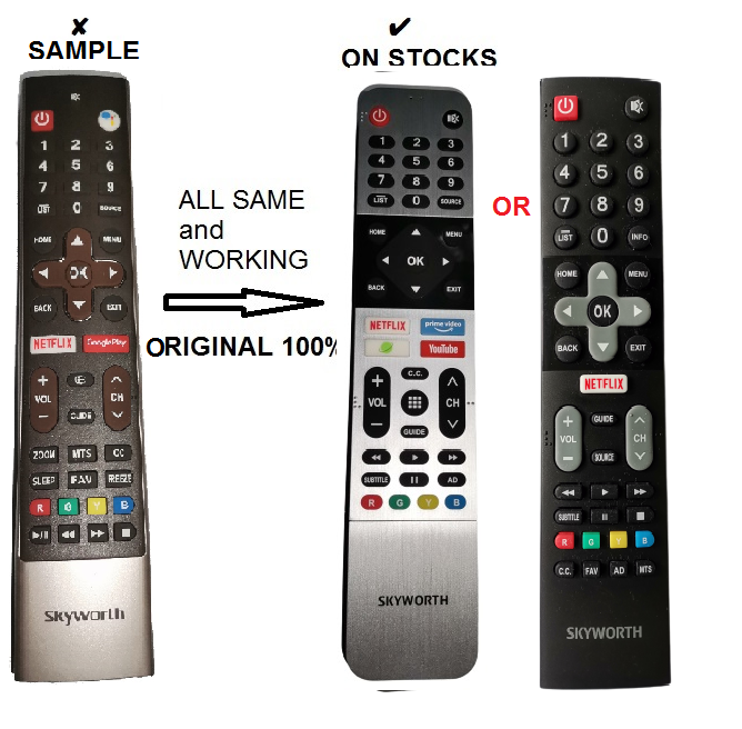 [ORIGINAL] Skyworth Remote with +Plus [FREE] Remote Holder and ...