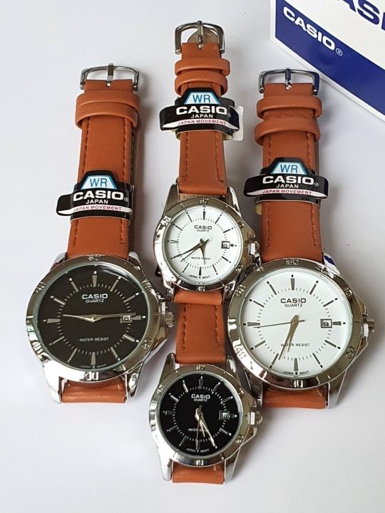 CASlO💖 ฟรีกล่อง นาฬิกาข้อมือคาสิโอ้ สายหนัง กันน้ำ วันที่ นาฬิกาข้อมือcasio นาฬิกาผู้ชาย แสดงวัน ...