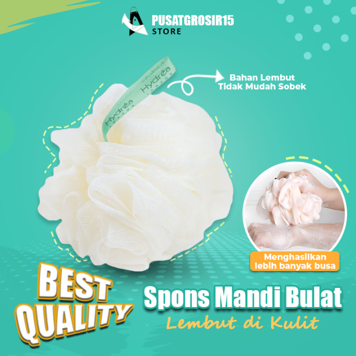 Shower Puff Spons Mandi Bulat Pengangkat Daki Sponge Busa Bagus ...