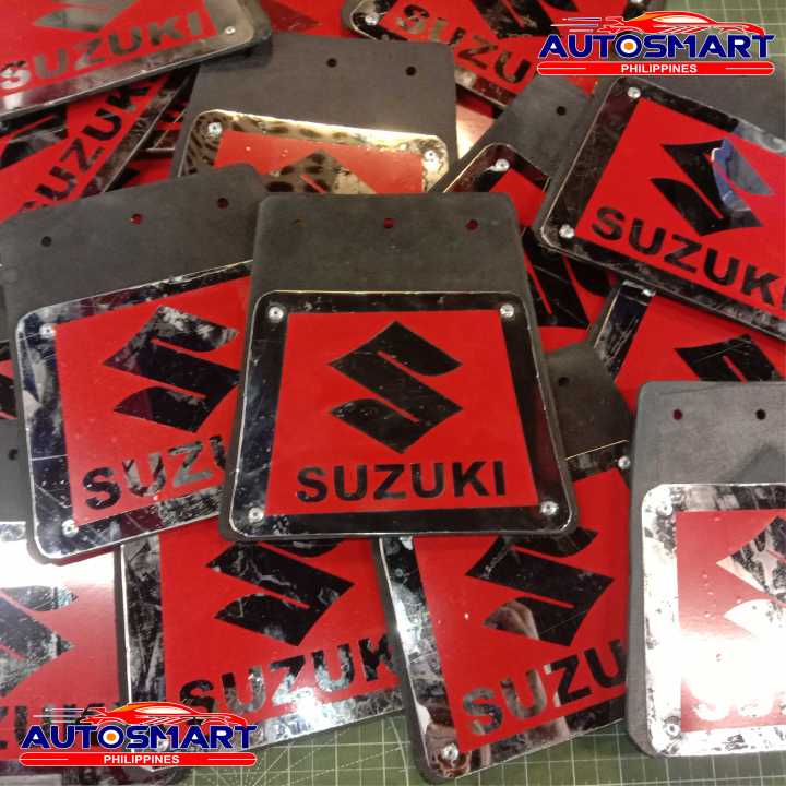 1 Pair Suzuki Multicab MUDGUARD with Stainless & Sticker 8x8'' | Lazada PH