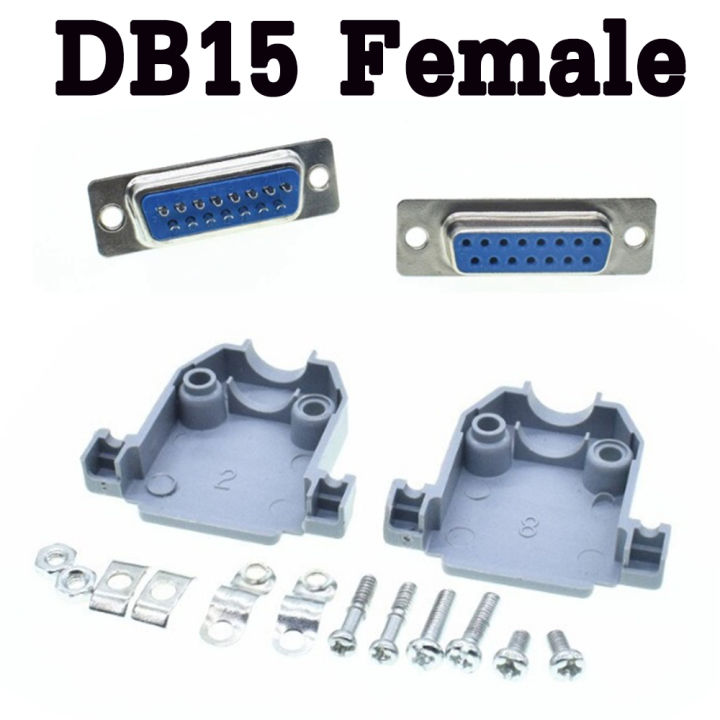 ชุดหัวประกอบ 1Sets Parallel Serial Port DB15 15Pin 15 Way D Sub Female ...