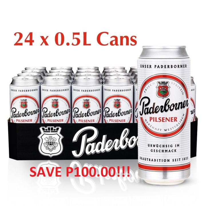 Paderborner Pilsener 500ml 24 Cans bundle!!! SAVE P100.00 | Lazada PH