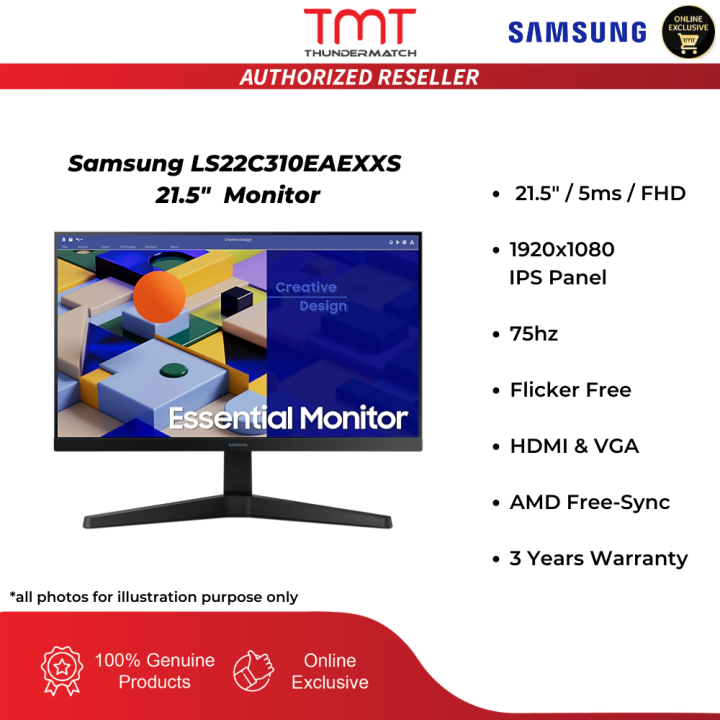 Samsung LS22C310EAEXXS 21.5" Monitor | 5ms | FHD | IPS Panel | 75Hz ...