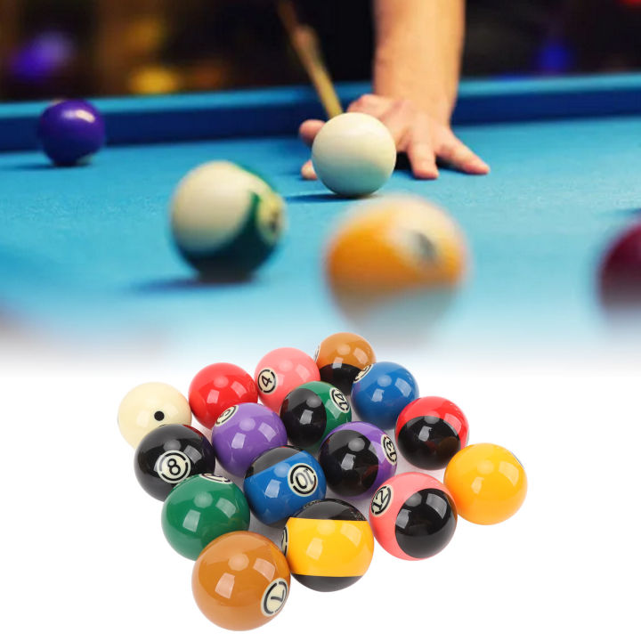 Pool Table Balls Set 16pcs Vibrant Color Resin Billiard Balls High ...