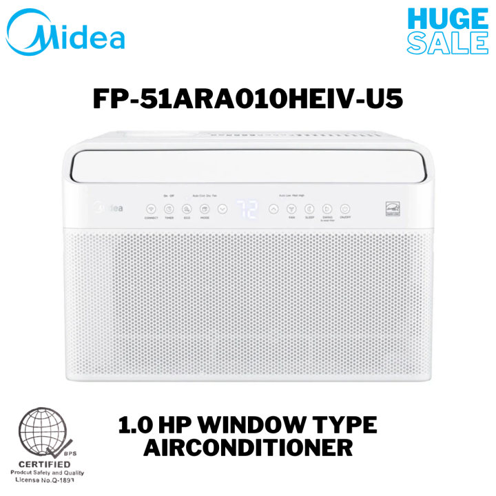 Midea U Shape 1HP FULL INVERTER FP-51ARA010HEIV-U5 Window Type ...