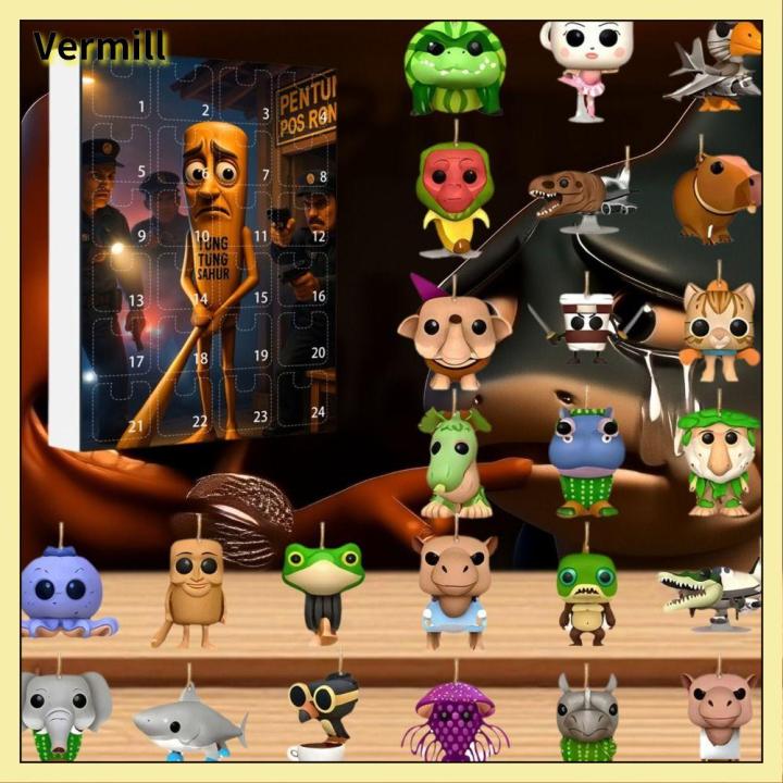 VERMILL 24PCS Sahur Figure Blind Box Tung Tung Tung Sahur Acrylic Tung ...