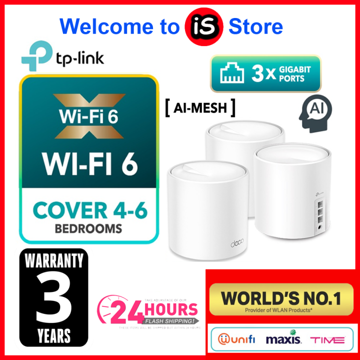 TP-Link AX3000 Whole Home AI-Driven Mesh Wi-Fi System Router or AP Mode ...