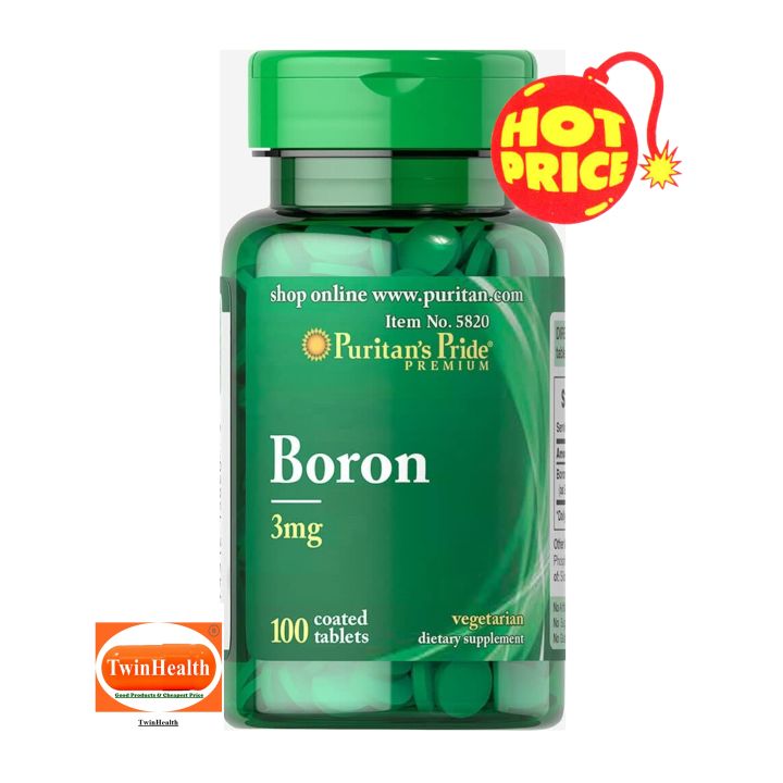 Puritan's Pride Boron 3 mg / 100 Tablets | Lazada.co.th