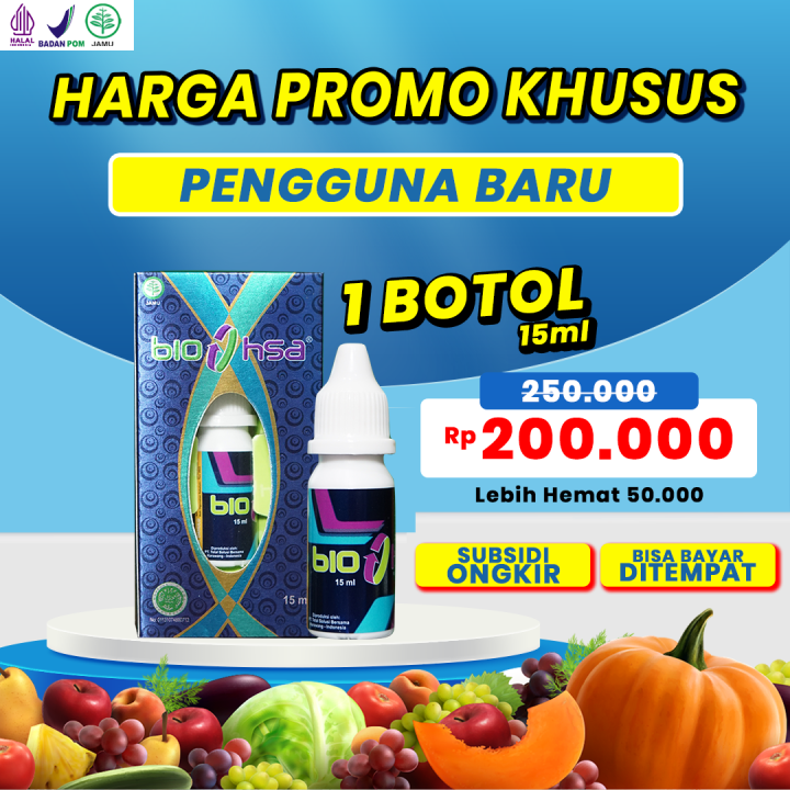 BIO HSA Jamu tetes BIO HSA asli 100% mengatasi kencing batu, hipertensi ...