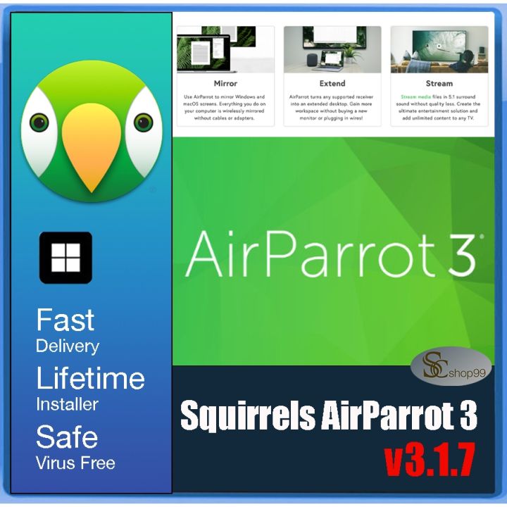 Squirrels AirParrot 3.1.7.158 For Windows (Latest 2023) | Lazada
