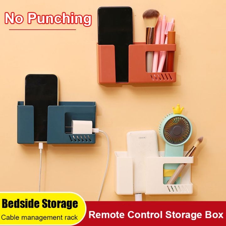 Multifunctional Wall-mounted Storage Box Punch-free Mobile Phone Remote ...