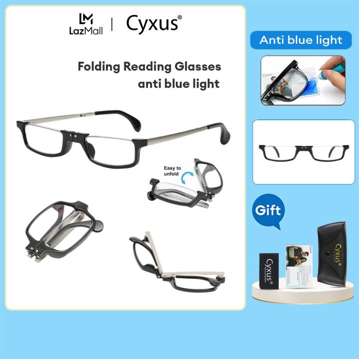 Cyxus anti blue light glasses folding reading eyeglasses for Men women ...
