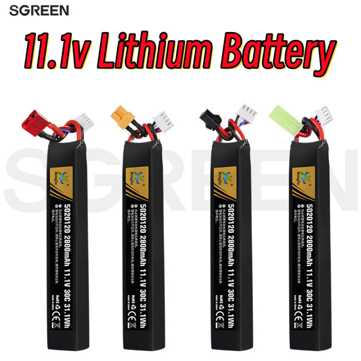 Lithium Battery 7.4V 11.1V 2800mAh RC Lipo Battery Rchargeable Tactical ...