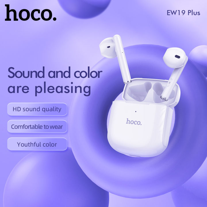HOCO 100% Original EW19 Plus Colorful Tws Wireless Earbuds Bluetooth Earphones HiFi Music ...