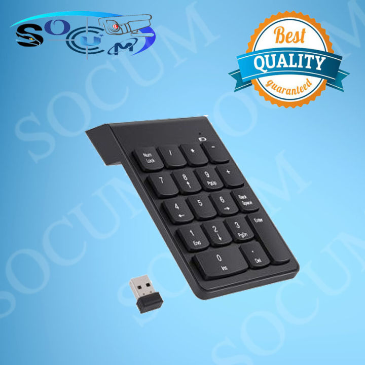 Wireless 2.4GHz 18 Keys Number Pad Numeric Keypad Keyboard for Laptop ...