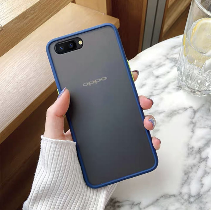 Case OPPO A3S เคสออฟโป เคสกันกระแทก ปุ่มสีผิวด้าน | Lazada.co.th