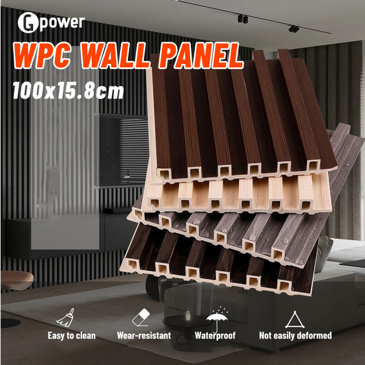 GPower WPC Wallpaper Panel Waterproof Grille Design Ecological Board TV ...