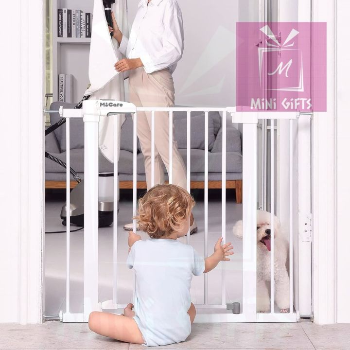 【Mini Gifts】MiCare Auto Close Baby Gate, Baby Gate for Stairs, Pressure ...