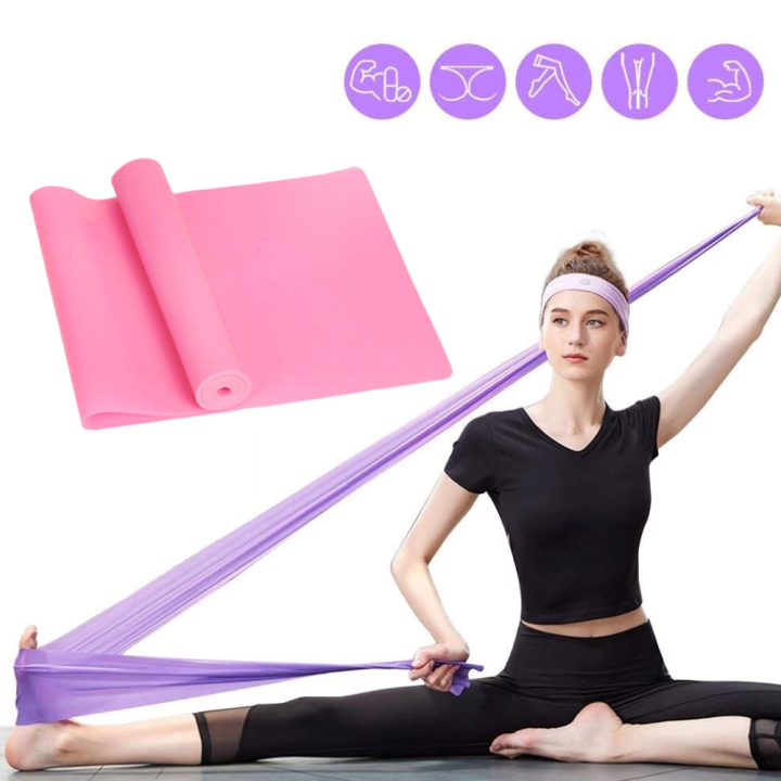Rubber Elastic Yoga Strips Pulling Rope Resistance Band Strap Fitness ...
