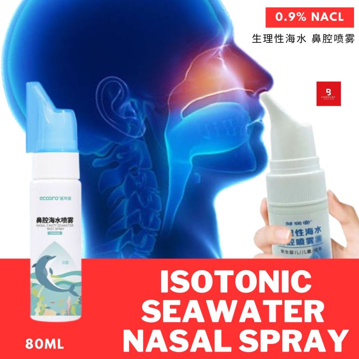 Nose Block spray NASAL SPRAY SEA WATER 80ml Physiological Sea Water ...