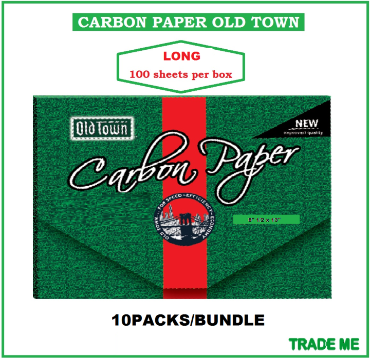 Old Town Carbon Paper Black LONG -10 PACKS/BUNDLE (100 sheets per box ...