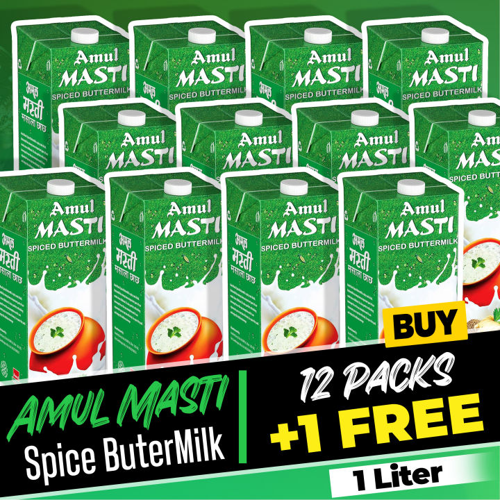 Amul Masti Spiced Buttermilk 1L Buy 12 Plus 1 | Lazada PH