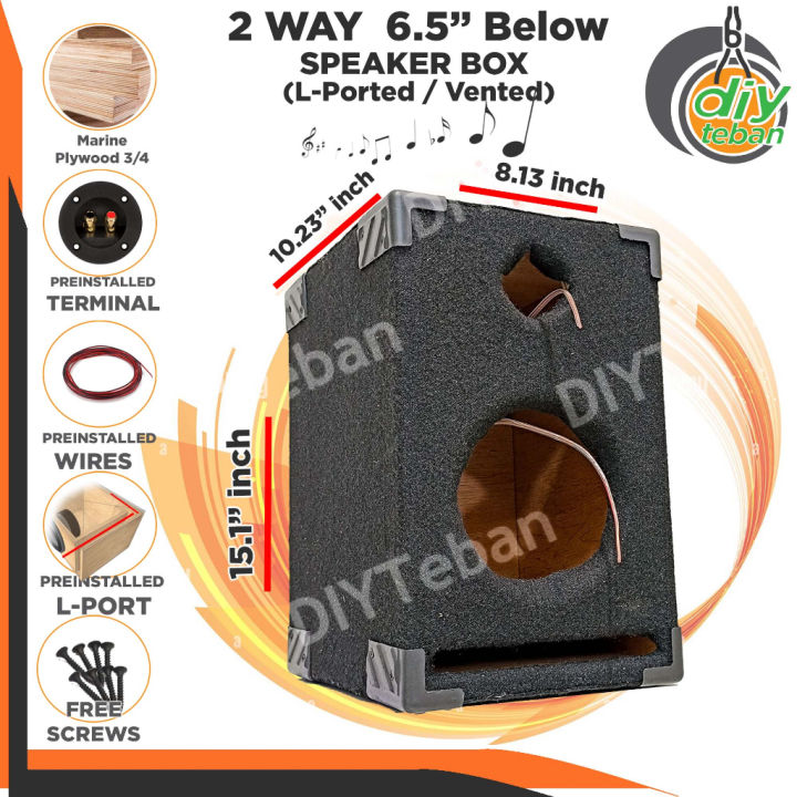 2 Way Speaker Box for D6.5, D6, D5, D4,D3 " Subwoofer, 2 " 3 " 4 " 5 ...