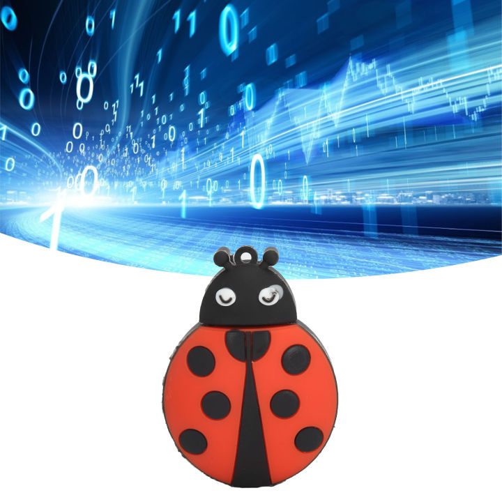Flash Drive Cute Cartoon Ladybug Compatible Storage Optional USB Thumb ...