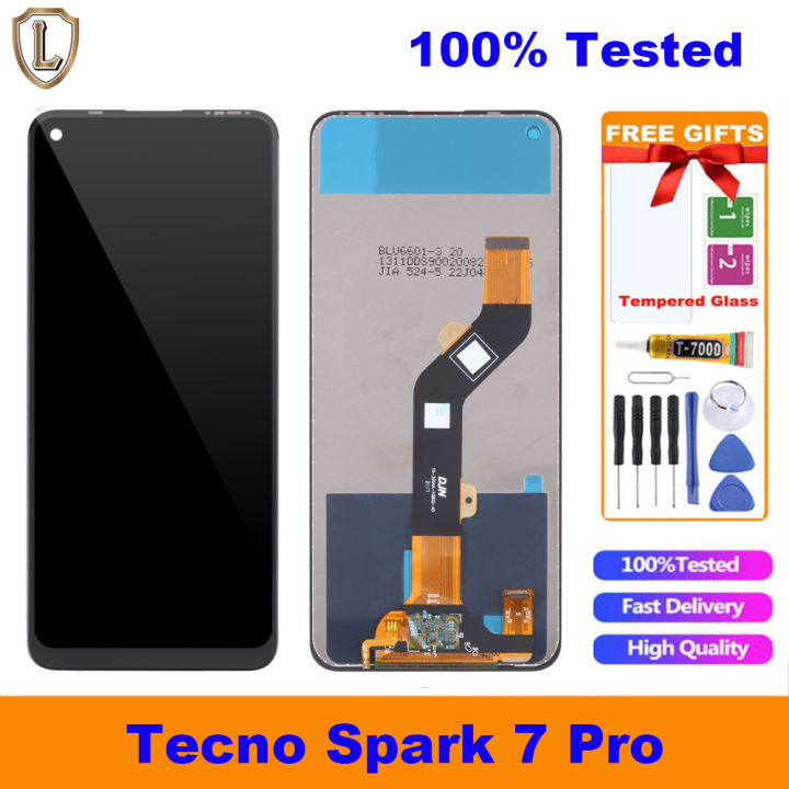 100% Tested LCD for Tecno Spark 7 Pro KF8 LCD Touch Screen Display ...