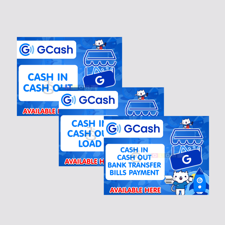 Gcash Cash In/Cash Out Tarpaulin | Lazada PH