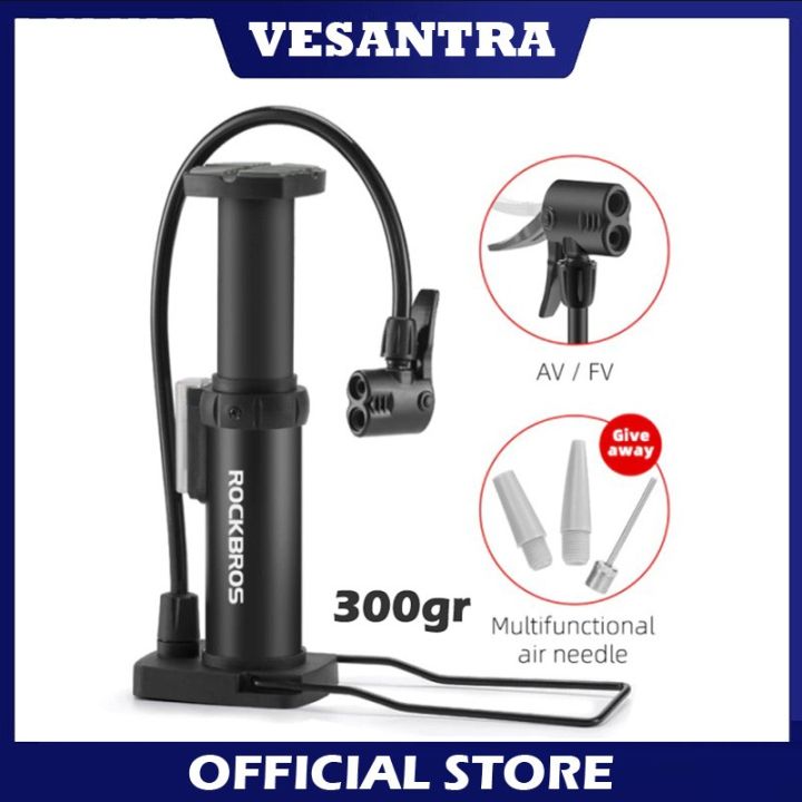 Rockbros 4522LBK Pompa Angin Kaki Motor Sepeda Mobil Hitam | Lazada ...