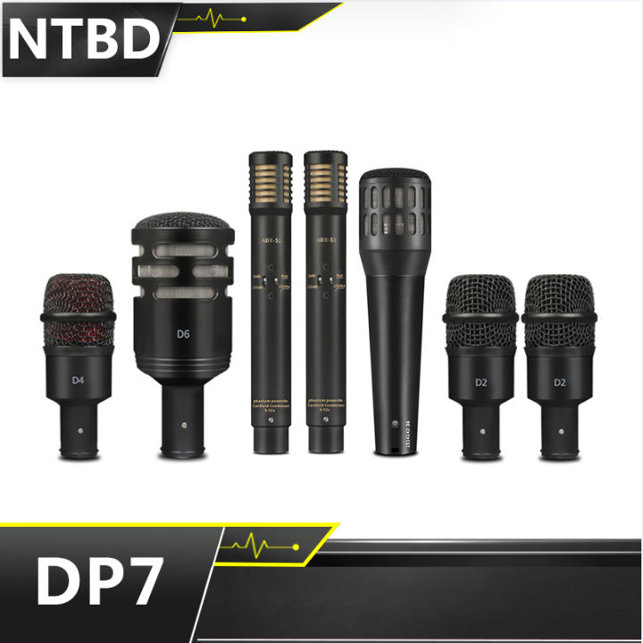 ชุดไมโครโฟนกลอง DP7 NTBD มืออาชีพเจ็ดชิ้นชุดพันด้วยโลหะเต็มเบสไมโครโฟน ...