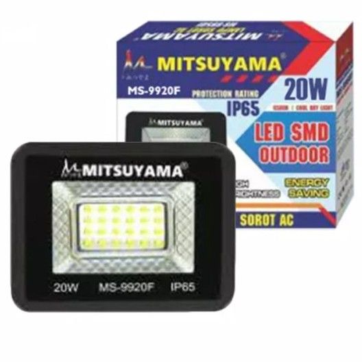 Barangunik2021-Lampu Sorot LED AC 20 Watt Mitsuyama MS-9920F IP65 Outdoor Listrik/Lampu Sorot ...