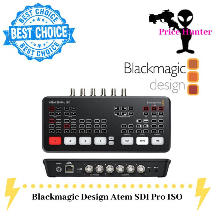 Blackmagic Design Atem SDI Pro ISO Switcher For Live Streaming | Lazada