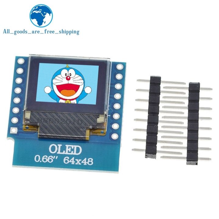 TZT 0.66 inch OLED Display Module for WEMOS D1 MINI ESP32 Module Arduino AVR STM32 64x48 0.66 ...