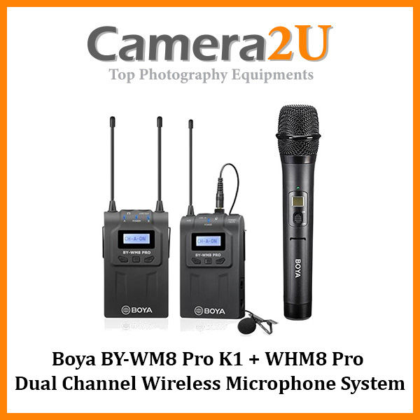 Boya BY-WM8 Pro K1 +WHM8 Pro Dual Channel Wireless Microphone System ...
