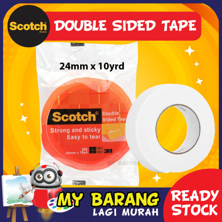 3M Scotch 200 Double Side Tissue Tape Easy Tear Senang Koyak Scotch ...