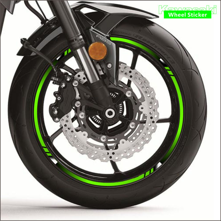 Original Quality KAWASAKI Motorcycle Wheel Rim Sticker Mags Decals ...