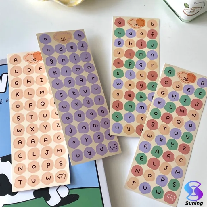 Rounded Label Sticker Alphabet Warna Menarik | Lazada Indonesia