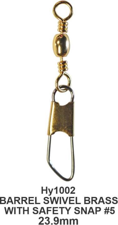 10pcs Barrel Swivel Brass with Safety Snap 1002 | Lazada